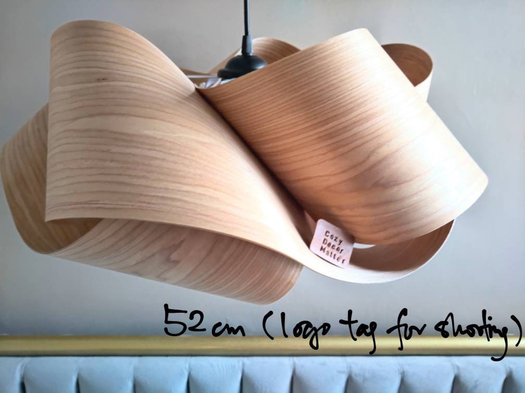 Large Wood Pendant Light, Cloud Lamp Shade, Modern Lighting Chandelier ...