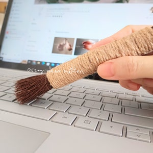 Palm Tree Fiber Hand Broom, Natural Chic Coffee Lover Brush, Small ...