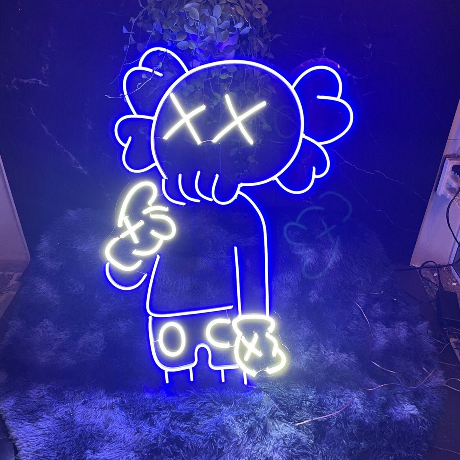 LED Neon Sign Kaws Neon sign Bar light Light neon Wall | Etsy