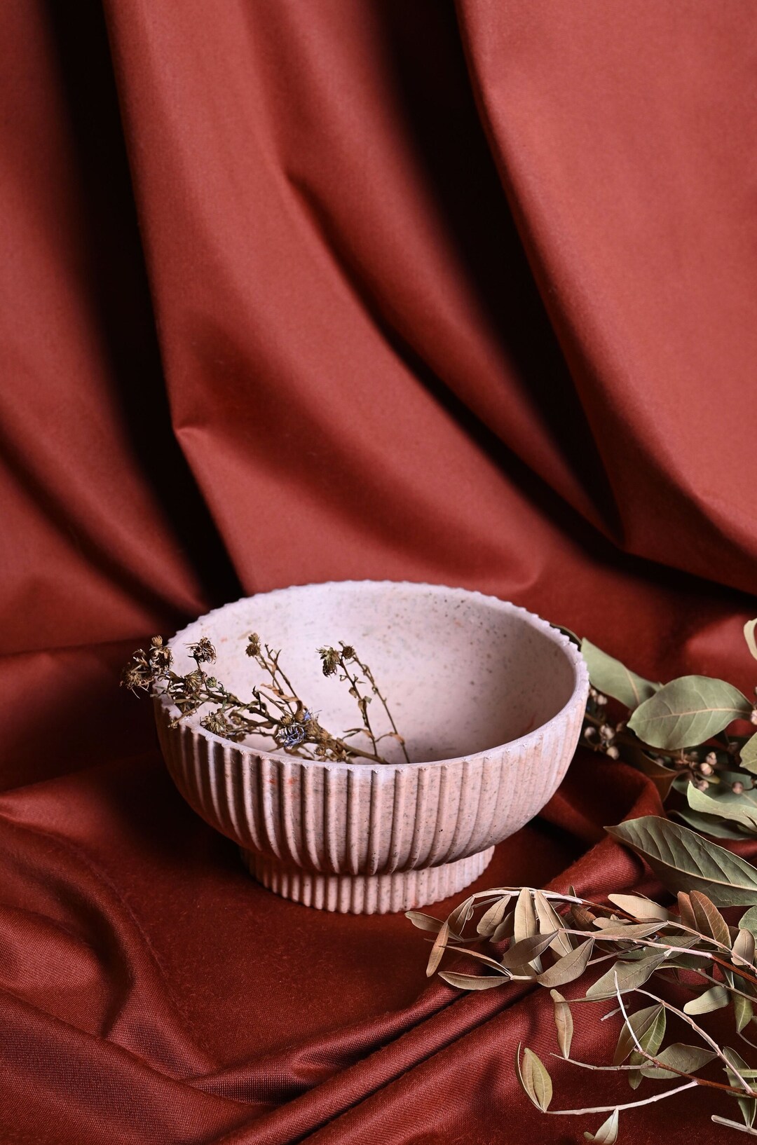 Large Handmade Fluted Pot Made in France Shade 2 Opaline Eco ...