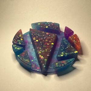 Phone Holder Coaster Resin Handmade Stand Accessory Desk Colourful Home ...