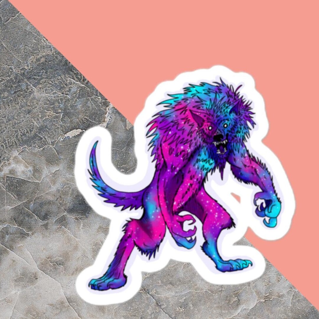 Galaxy Lycan Werewolf Horror Movie Beast Bubble-free Stickers - Etsy