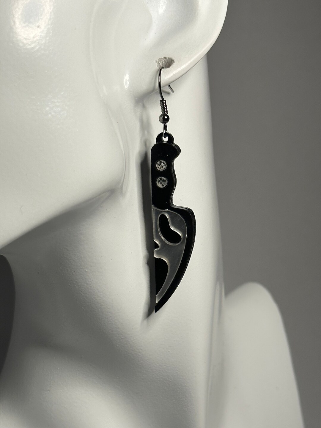 Scream Ghost Face Dagger Knife Blade Hoop Earrings Horror Movie Killer ...