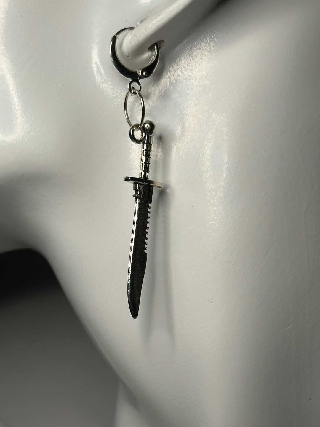 Dagger Knife Blade Hoop Earrings Statement Jewellery Weapon Halloween ...