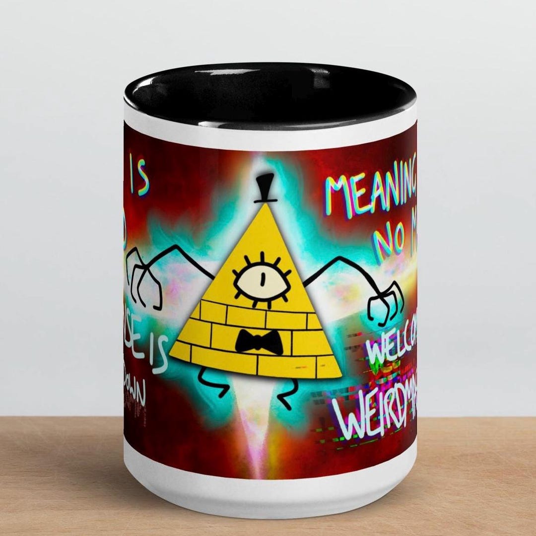 Bill Cipher Demon Triangle Weird Dorito Inspired Gravity Falls Mug With ...