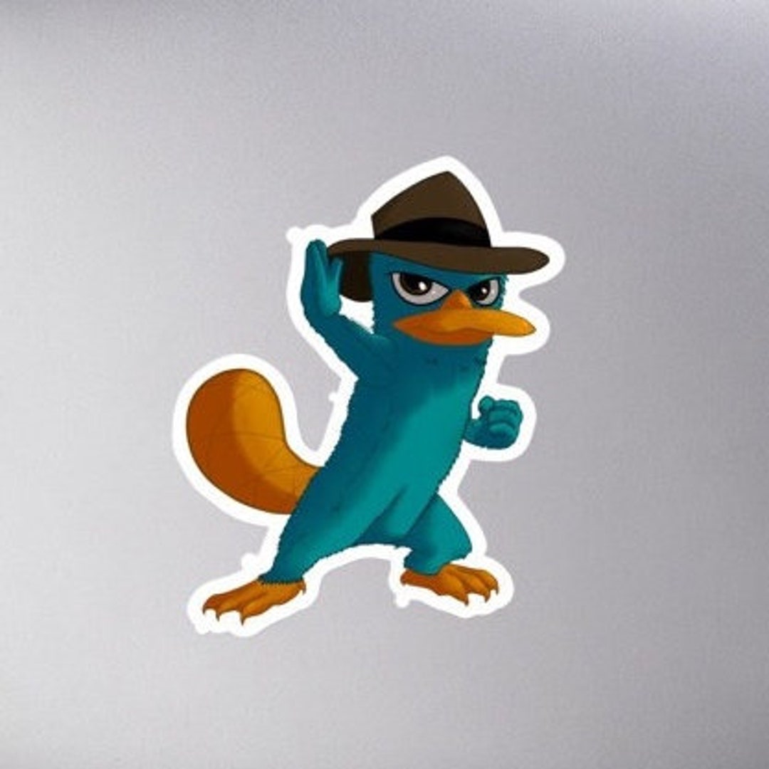 Secret Agent Platypus Cute Perry Agent P Stickers Water Bottle - Etsy