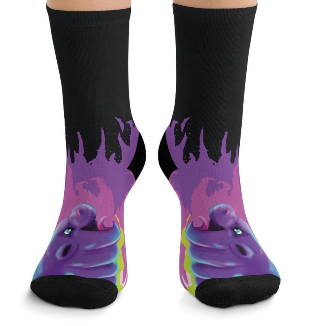 Socks, Funny 'moo Deng' Pygmy Hippo Anarchy Joke Design, Comfy Novelty ...