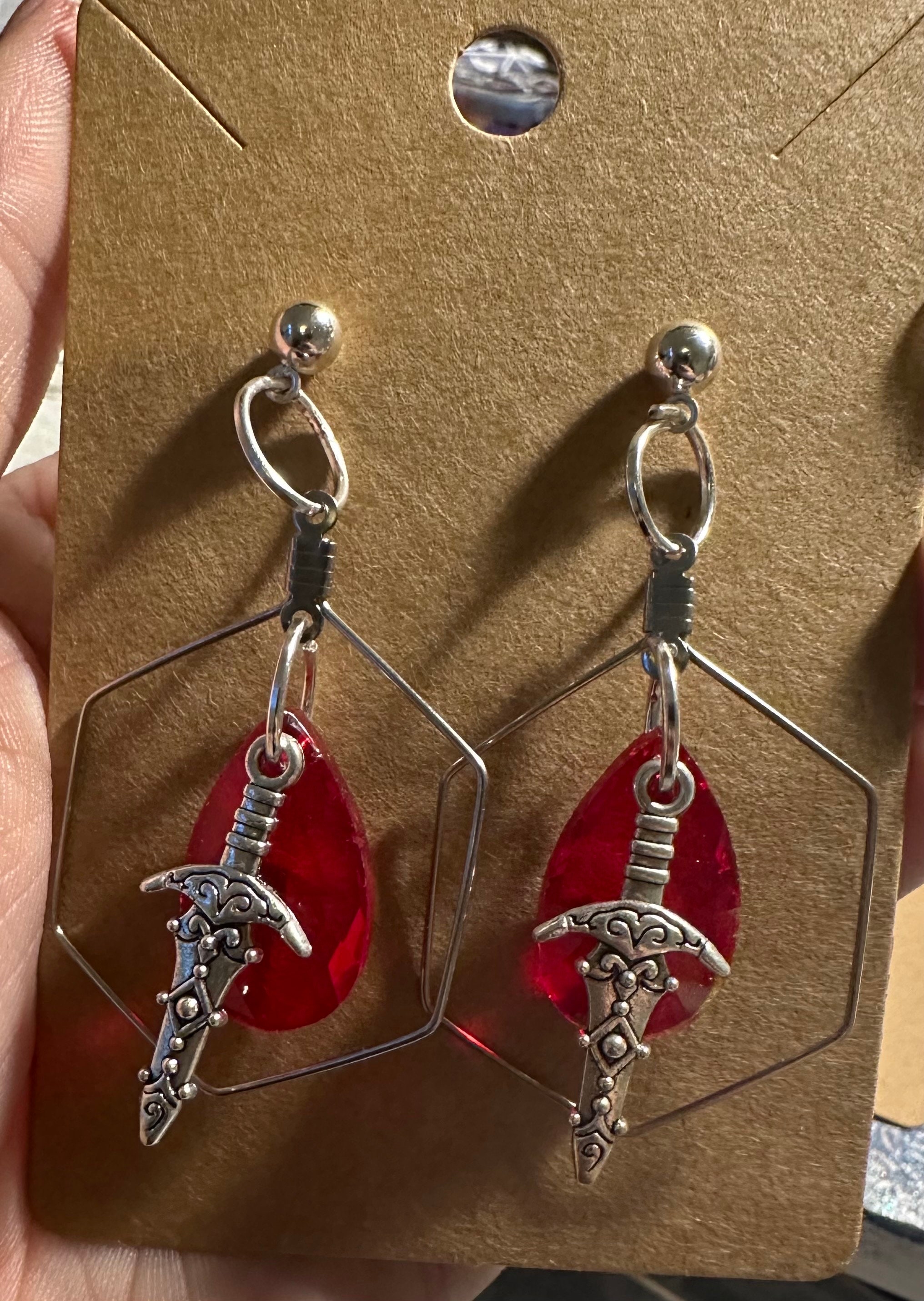 Vampire Astarion Blood Drip Dagger Stud D20 Dice Roll Dnd Metal ...