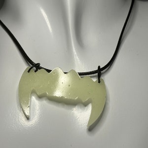 Vampire Fangs Resin Handmade Necklace Silver Plated Chain Halloween ...