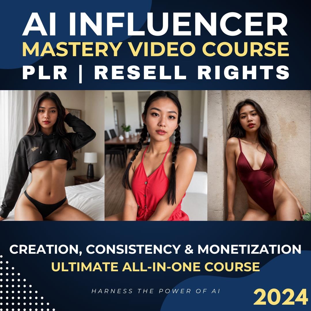 PLR AI Influencer Online Video Course - AI Influencer Mastery: Creation, Consistency ...