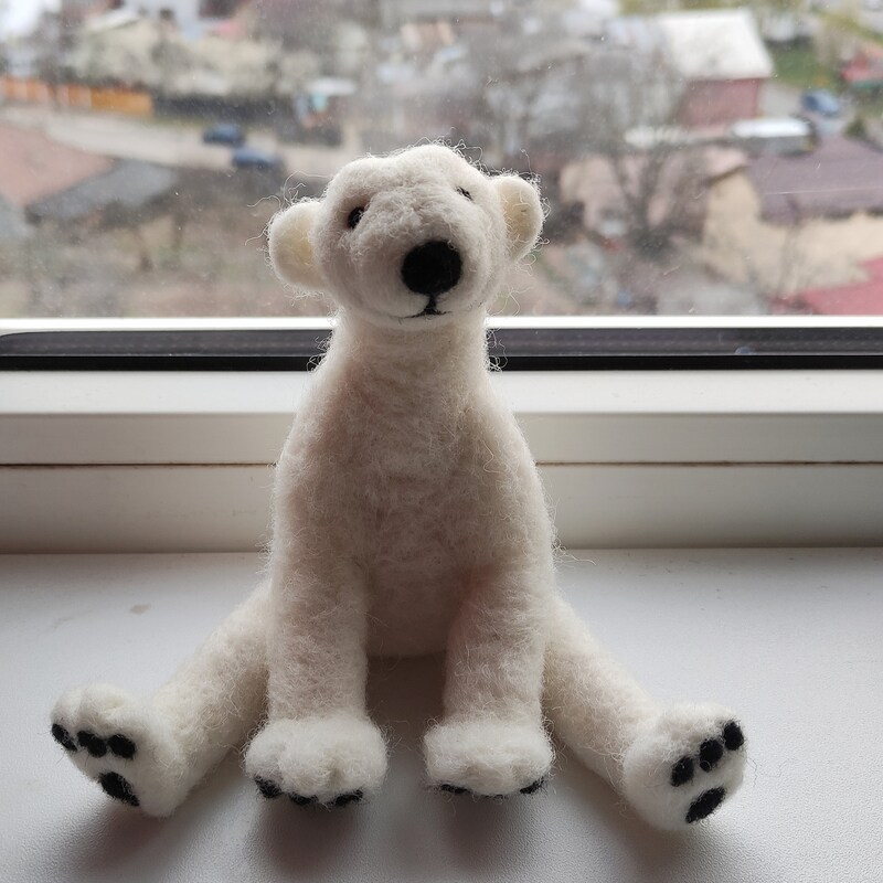 Felt Polar Bear - Etsy