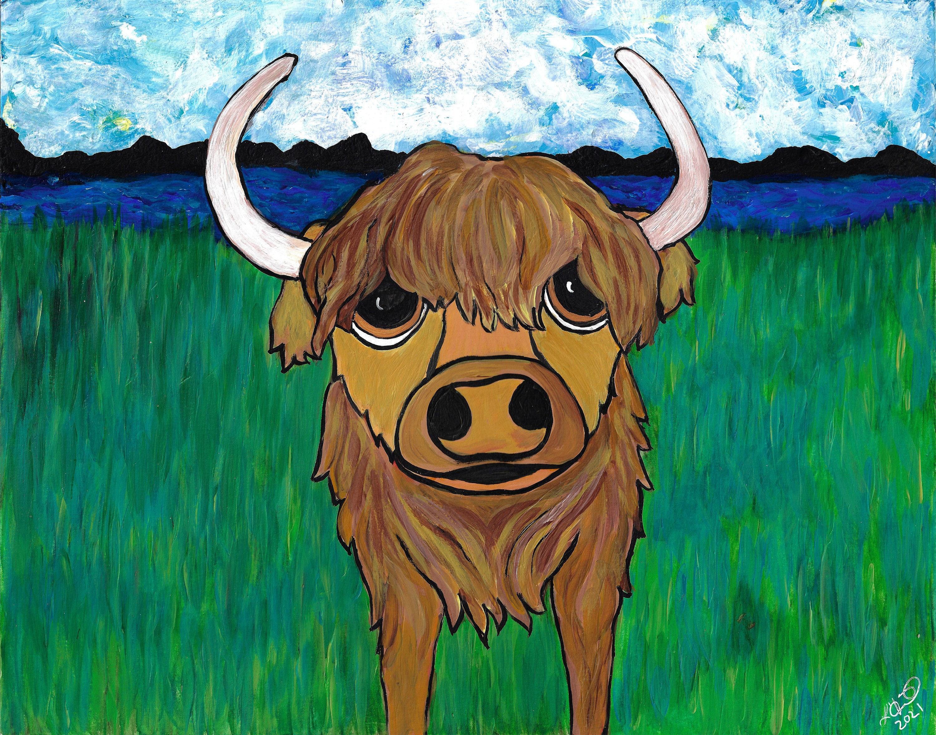 Butterscotch ist ein hochwertiger 11 x 14 Druck eines original-Gemäldes ...