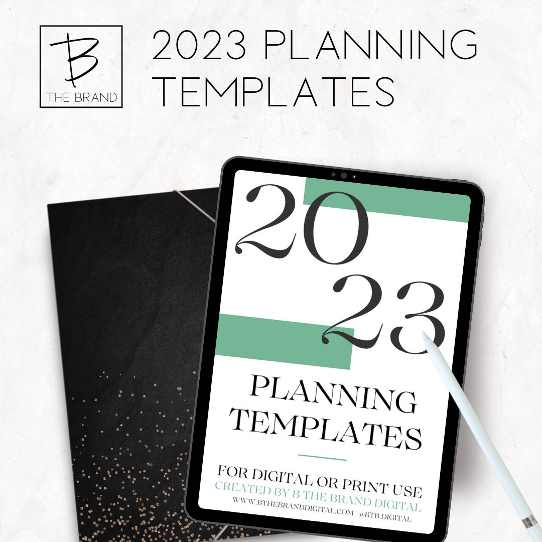 Green 2023 Planning Templates - Etsy
