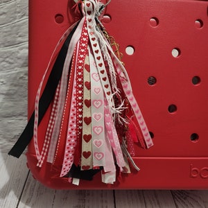 Valentines Bogg Bagg Tassel- Valentines Bogg Bag Charm- Valentines Gift Ideas- Valentines Gifts ...