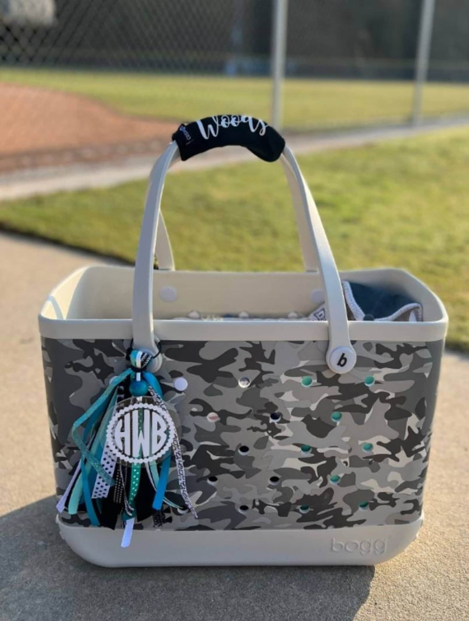 Monogrammed Bogg Bag Accessories Bundle – Tassel, Decal & Handle Wrap ...