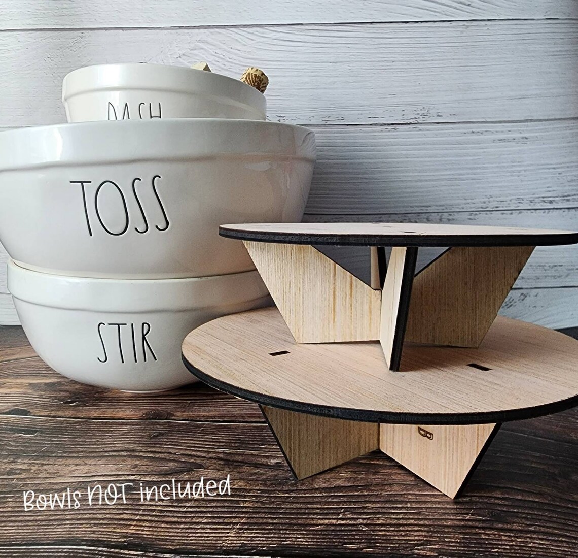 Unassembled Wooden Bowl Risers – Laser Cut Display Stand - Etsy