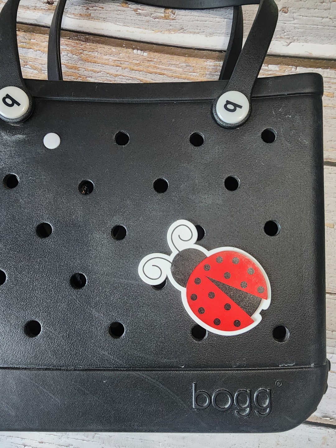 Bogg Bag Ladybug Theme Button- Summer Theme Bag Charm- Lady Bug Bogg ...