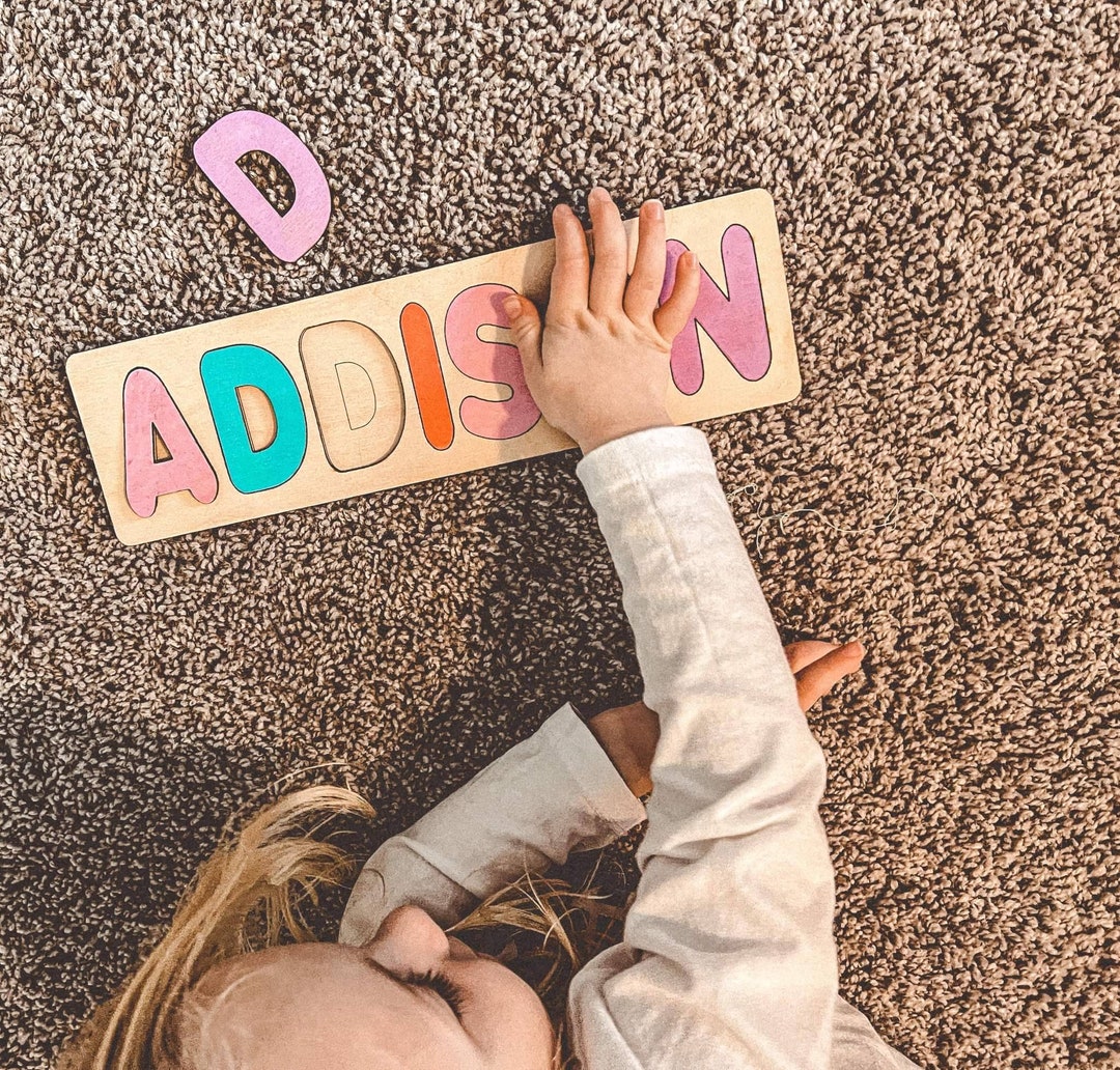 Personalized Kids Name Puzzle - Teaching Name Puzzle- Kids Learning ...