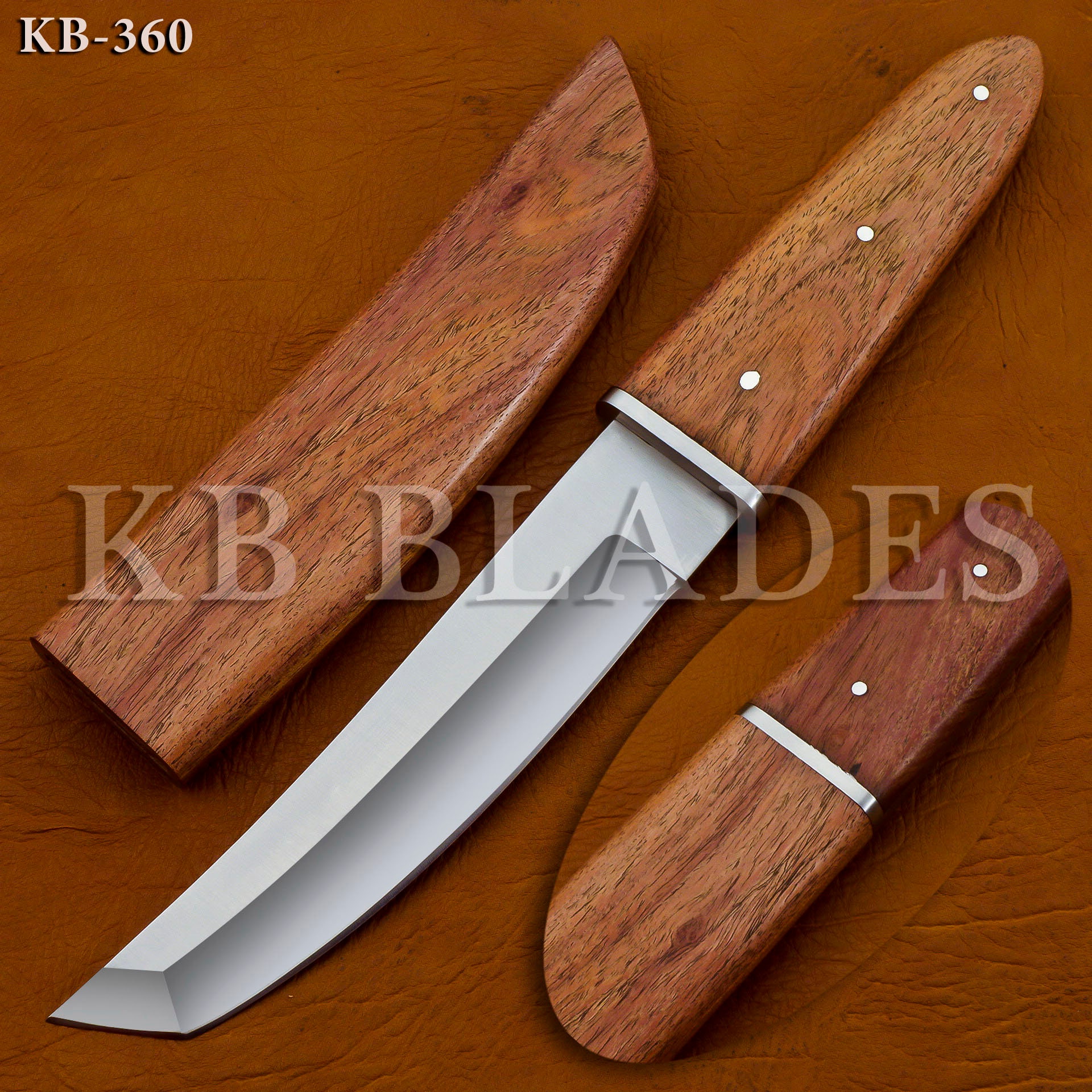 12.2 Full Tang Samurai JAPANESE Tanto Wooden Sheath Classic Tanto Fixed ...