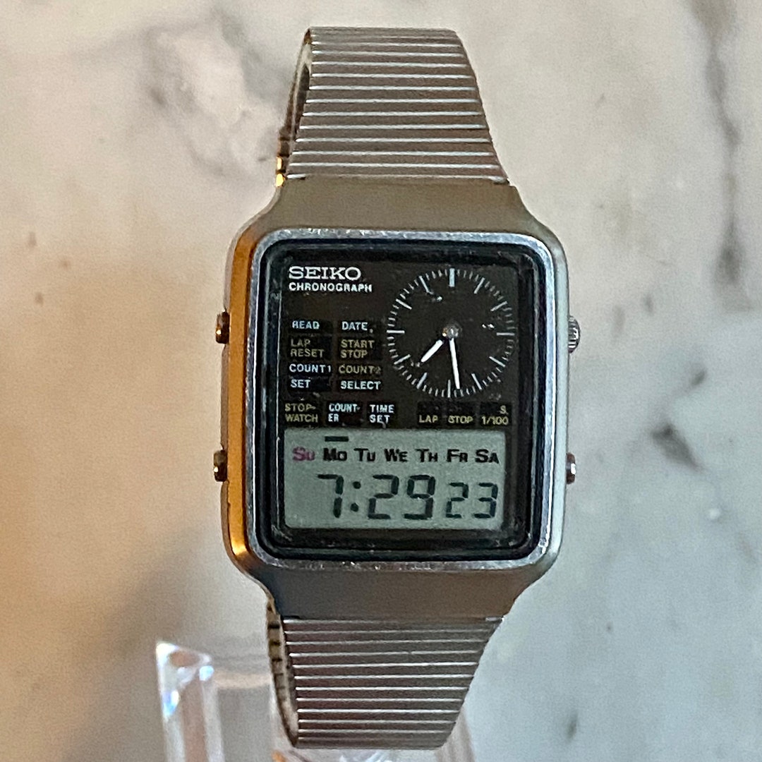 Vintage 1979 Seiko Ana-digi H127 Chronograph Mens Watch W/ a - Etsy