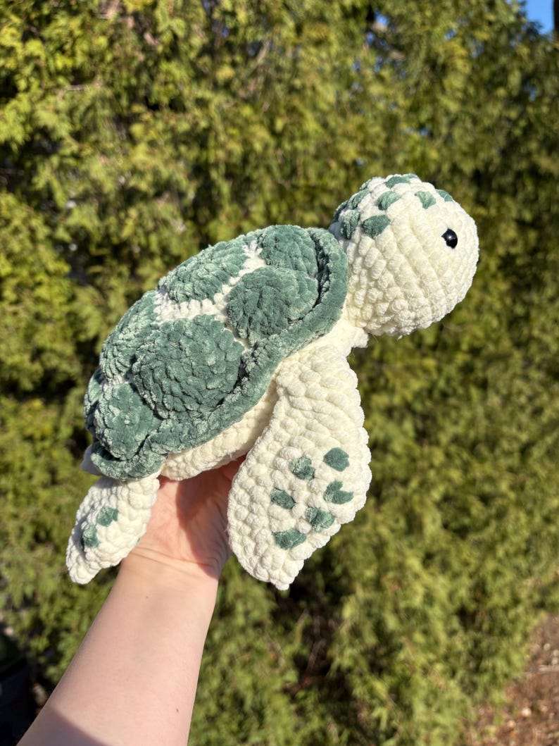 Green Crochet Sea Turtle - Etsy