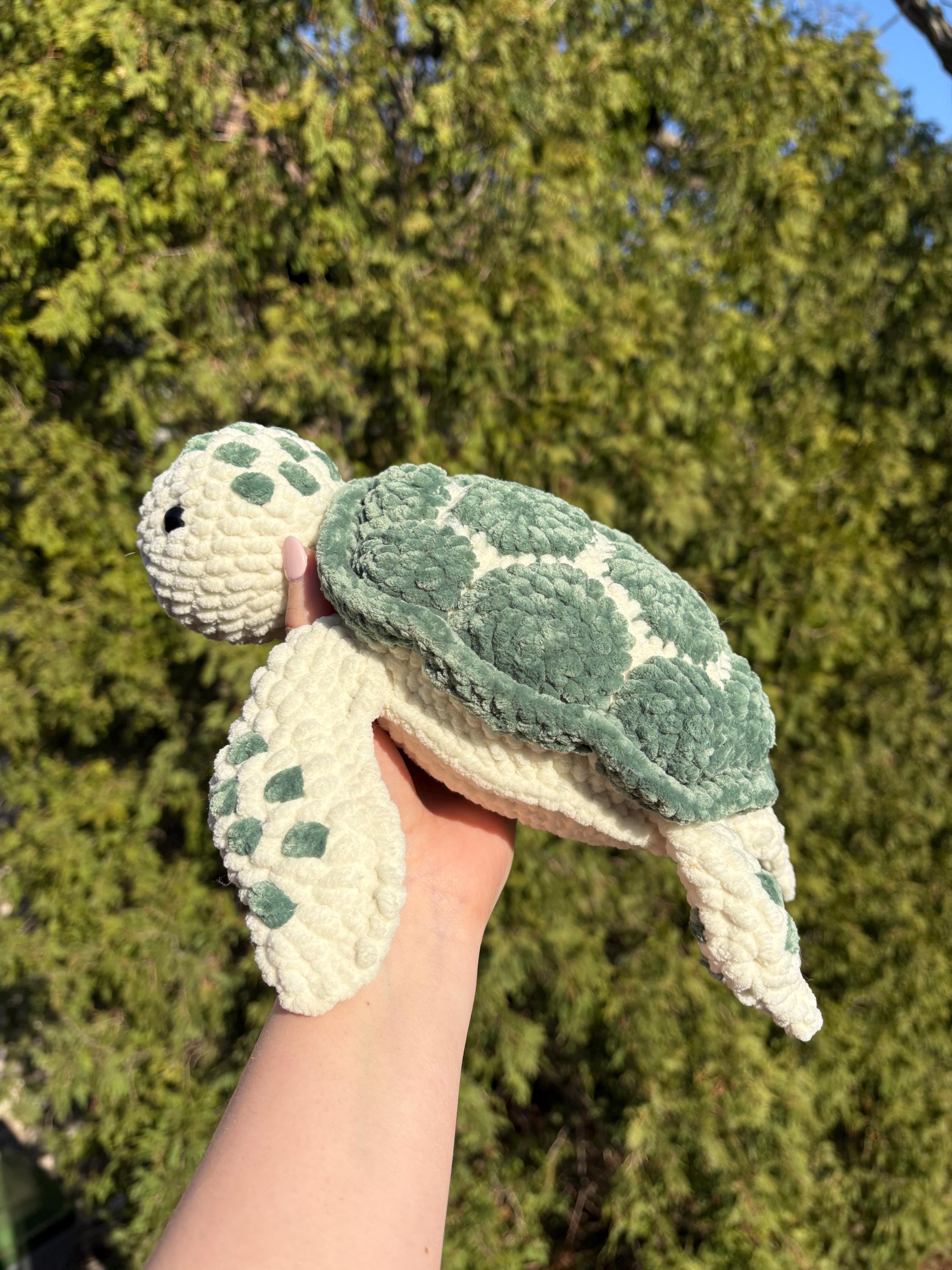 Green Crochet Sea Turtle - Etsy