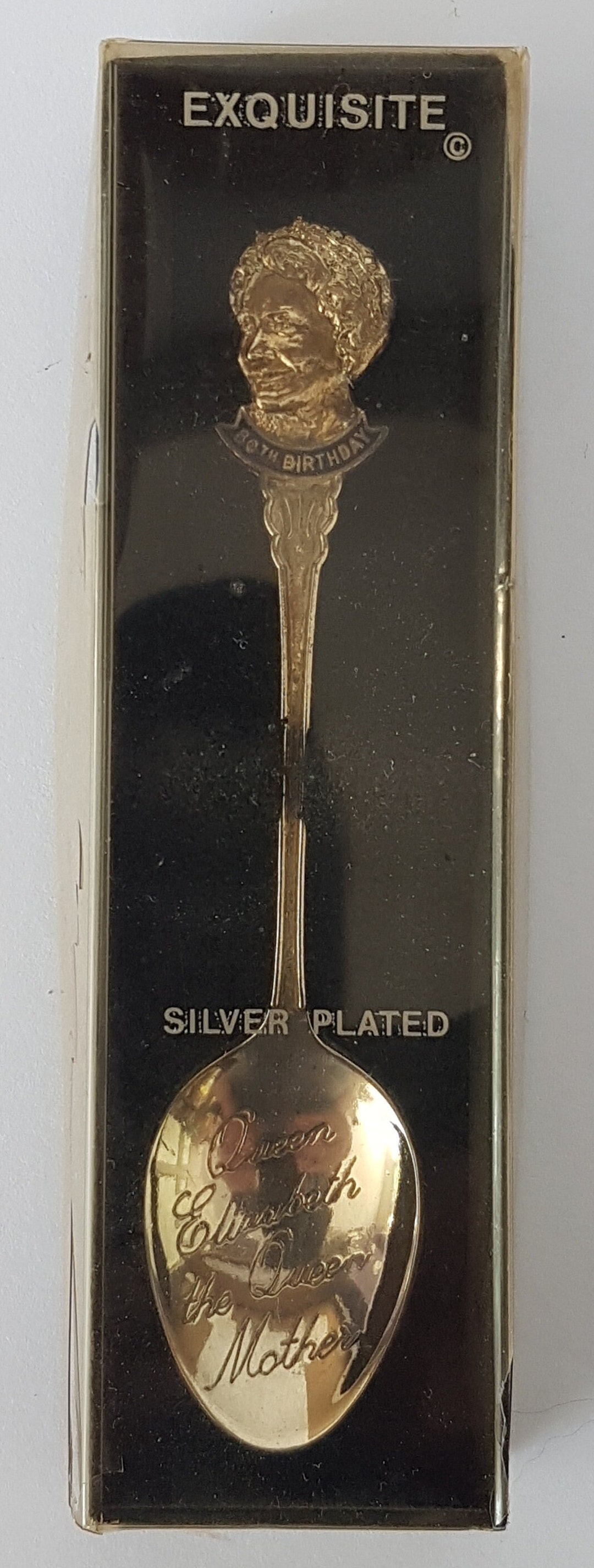 Queen Mother Silver Plated Souvenir Collectors Spoon 80th Birthday ...