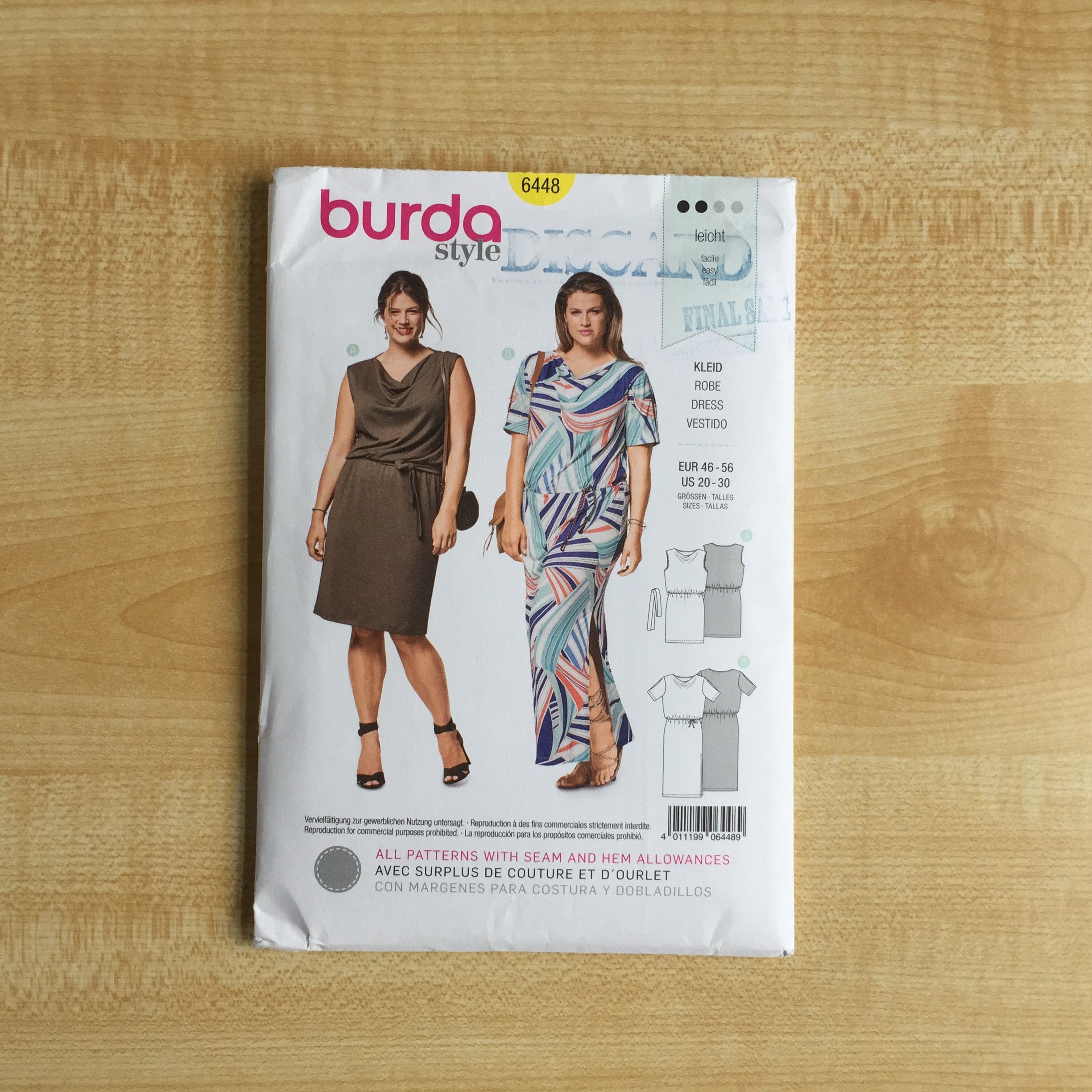 Burda Style Sewing Pattern 6448 - Easy Sewing Pattern for Summer Dress ...
