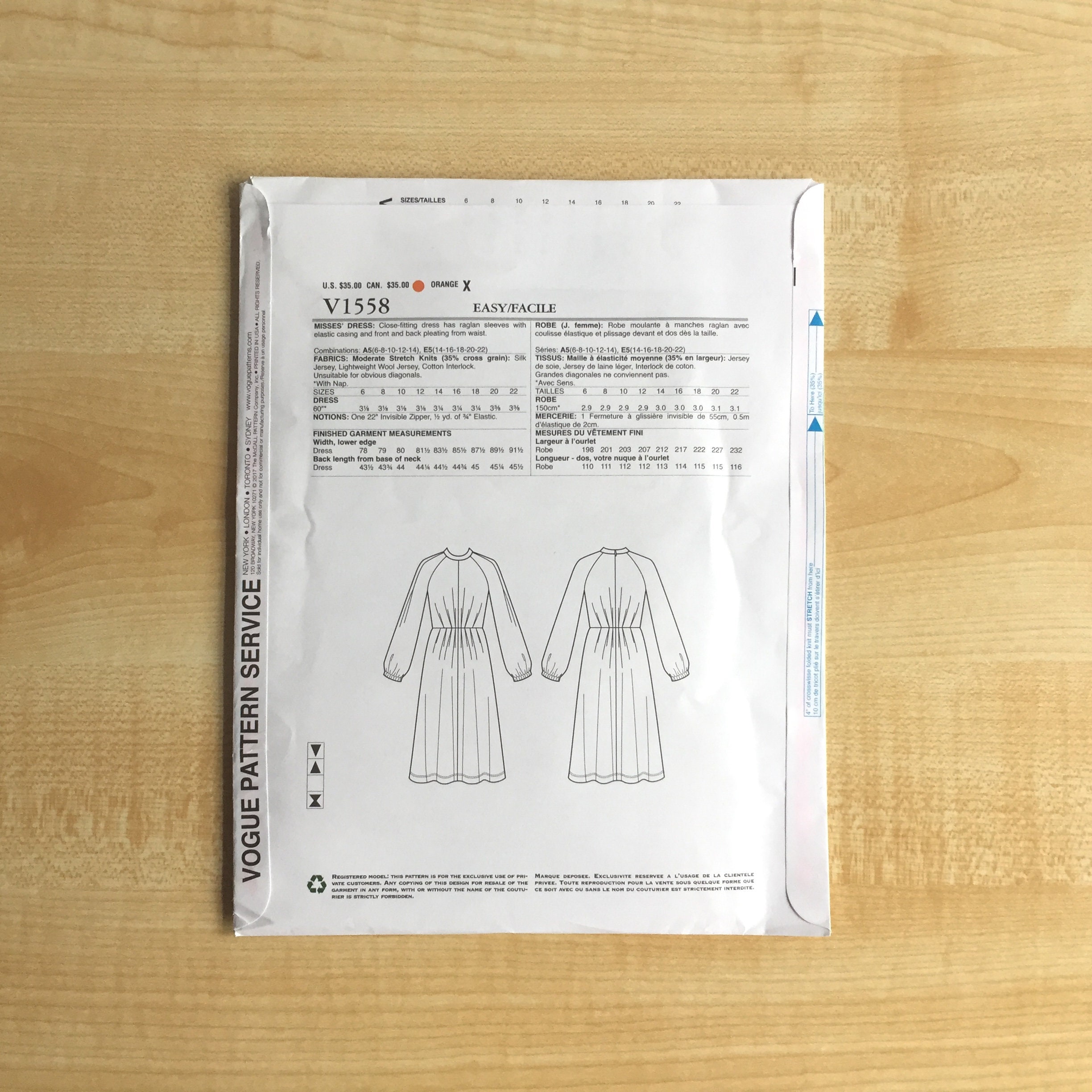 Vogue V1558 Rachel Comey Sewing Pattern Raglan Sleeve, Waist Pleated ...