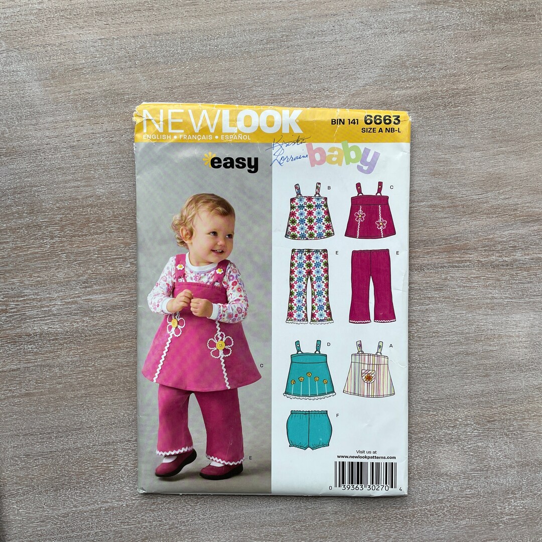 New Look 6663 - Sewing Pattern for Babies Top, Pants and Bloomers ...
