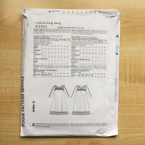 Vogue V1553 KOOS Couture Printed Sewing Pattern Misses Loose Fitting ...