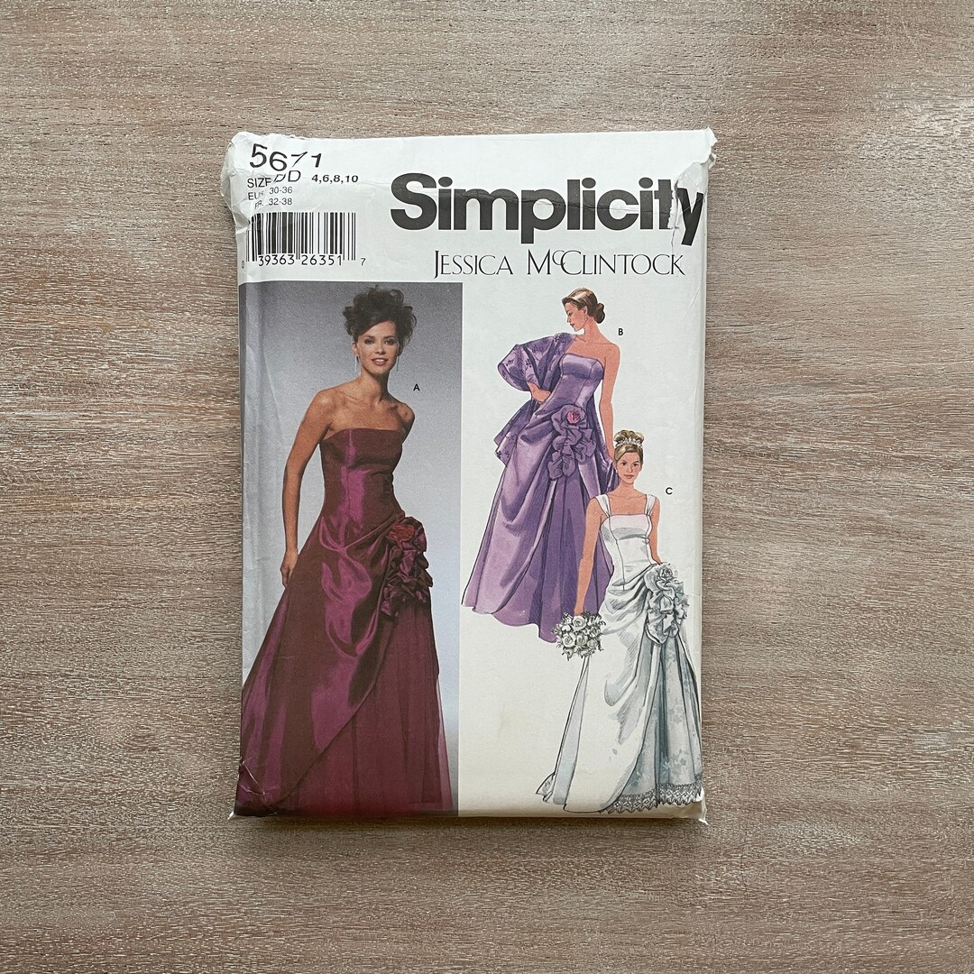 Simplicity 5671 - Printed Sewing Pattern for Gown and Shawl - Uncut ...