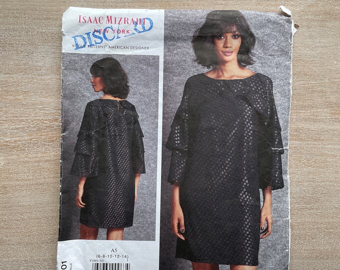 Vogue V1601 Isaac Mizrahi - Sewing Pattern Ruffled Pullover Dress ...