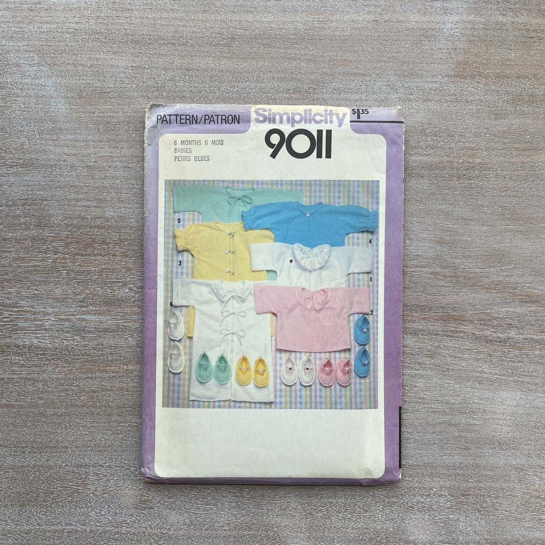 Vintage Simplicity 9011 Sewing Pattern for Baby's Kimono and Bootees ...