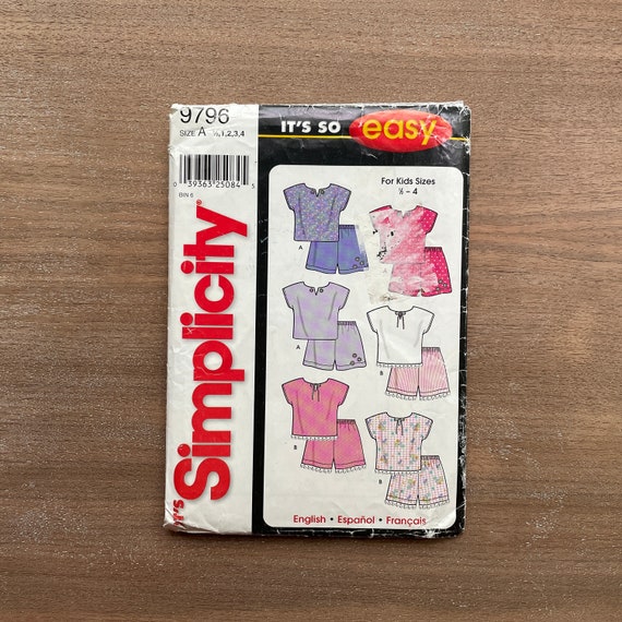 Simplicity 9796 It's so Easy Sewing Pattern for - Etsy