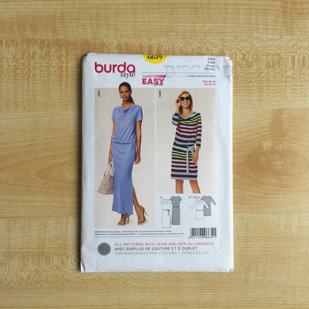 Burda Style Sewing Pattern 6639 - Easy Sewing Pattern for Dress - Women ...