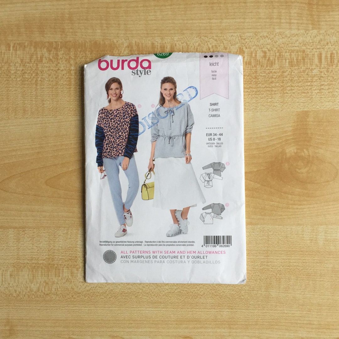 Burda Style 6269 - Sewing Pattern for Sweatshirts in Two Styles - Uncut ...