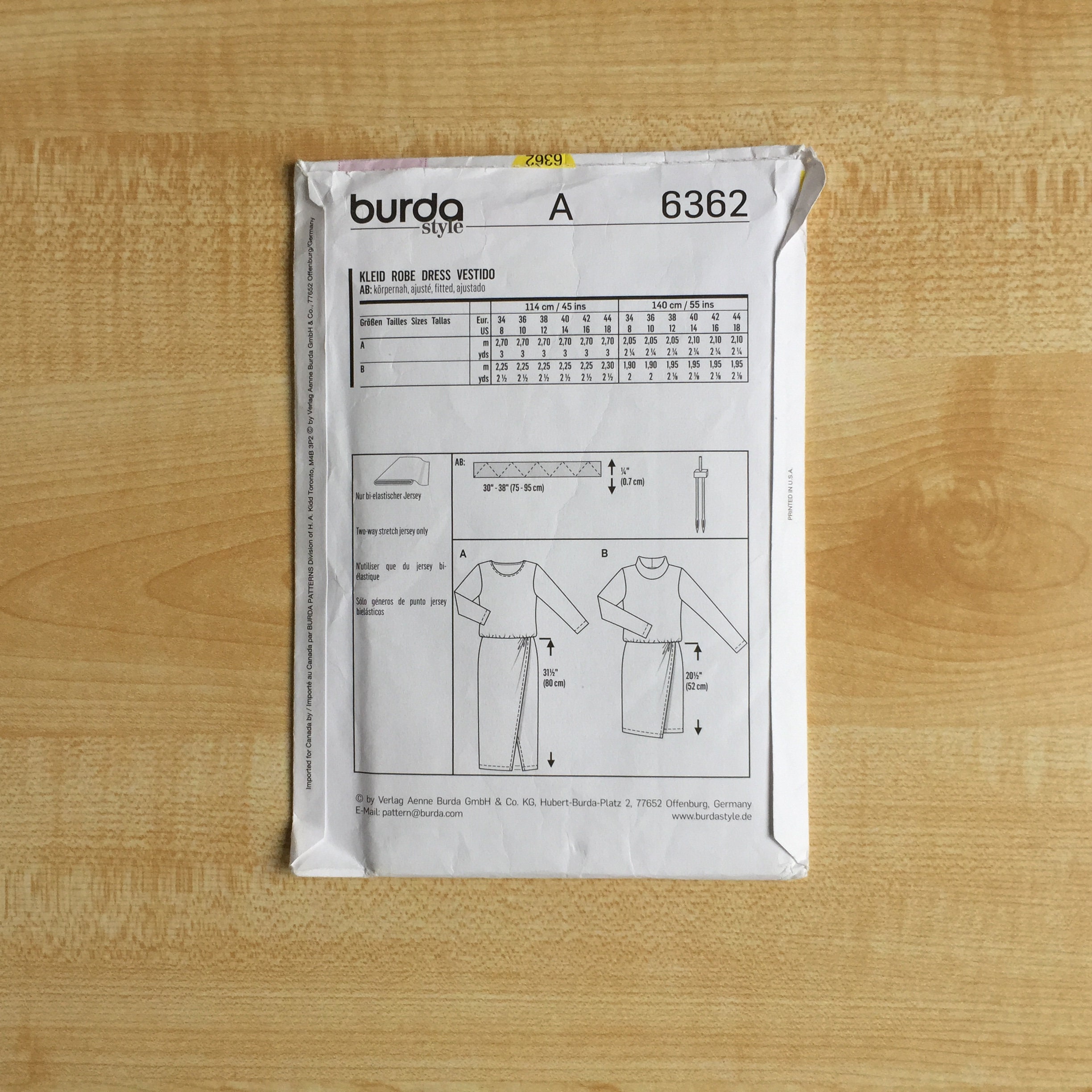 Burda Style Sewing Pattern 6362 Easy Sewing Pattern for | Etsy