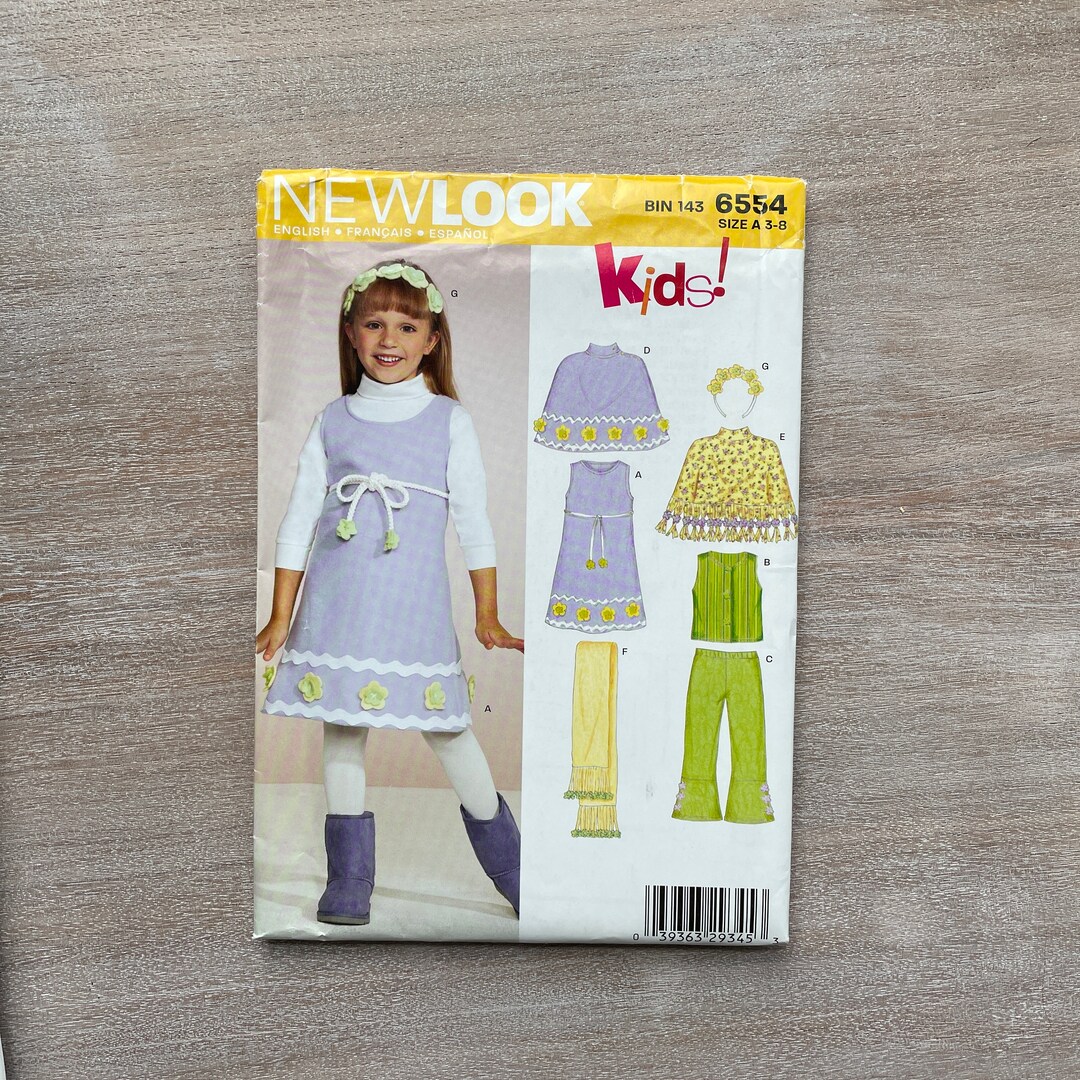 Simplicity New Look 6554 - Sewing Pattern for Girls' Dress, Scarf, Top ...
