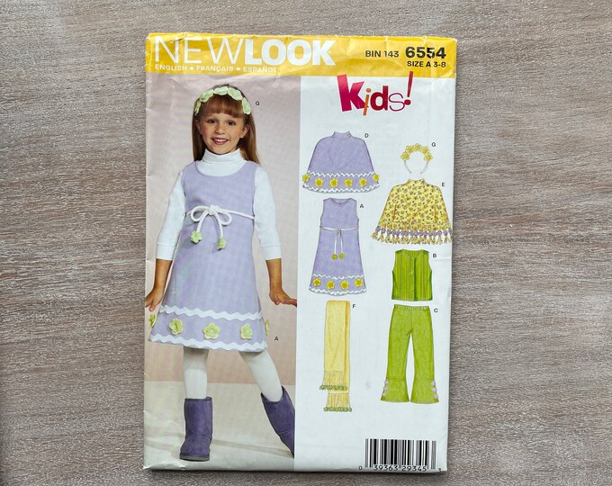 Simplicity New Look 6554 - Sewing Pattern for Girls' Dress, Scarf, Top ...