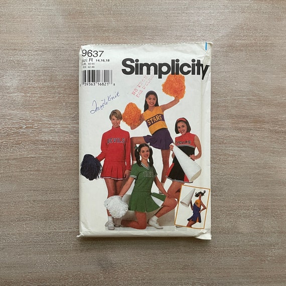 Simplicity 9637 90s Sewing Pattern for Misses Cheerleader - Etsy