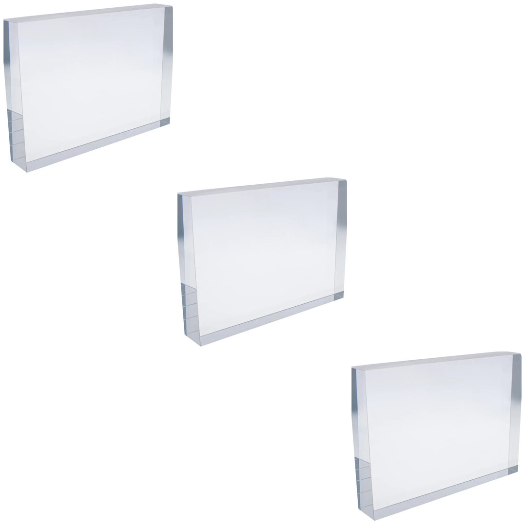 3-pack. 5"x7". 3/4 Thick. Acrylic Award Blanks. Thick Acrylic Block ...