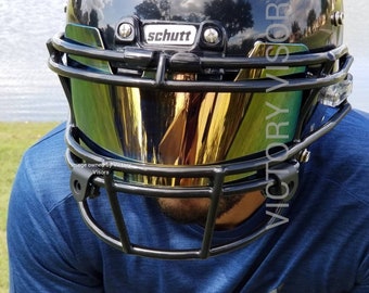 Iridium Green Rainbow Football Visor. Universal Fit for | Etsy