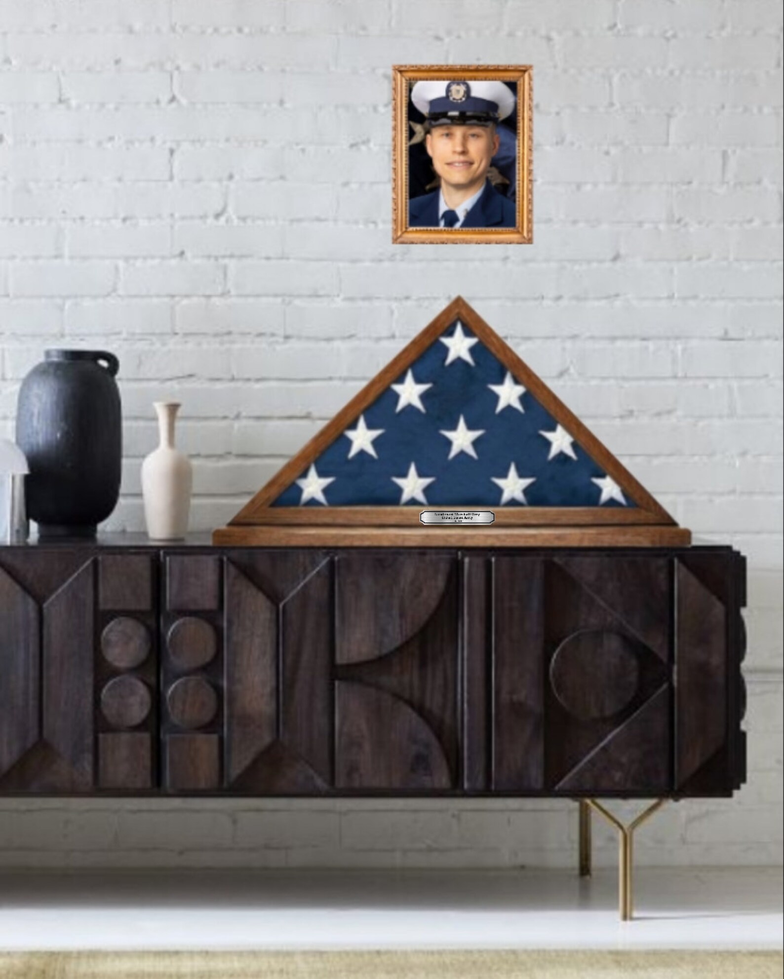Custom Name Plate/name Tag for Military Veteran Burial Flag Case ...