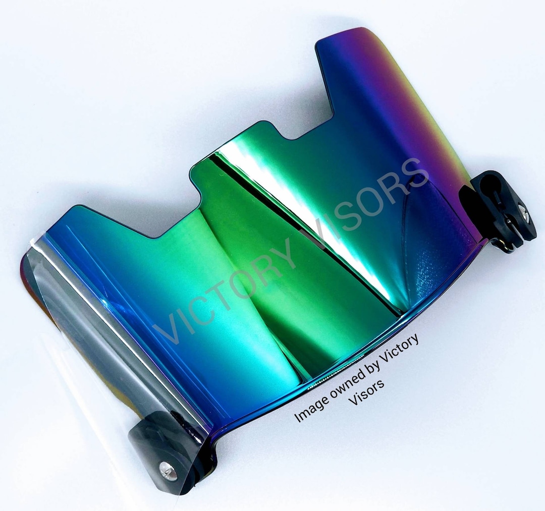 Iridium Green Rainbow Football Visor. Universal Fit for - Etsy