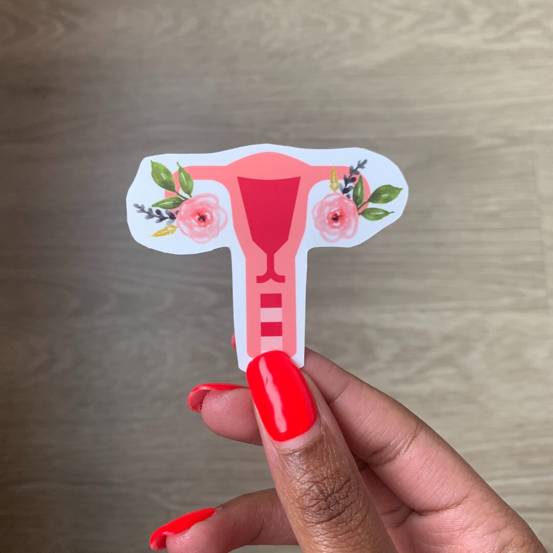 Floral Uterus Sticker | Healthcare Sticker | Medical Sticker | Med ...