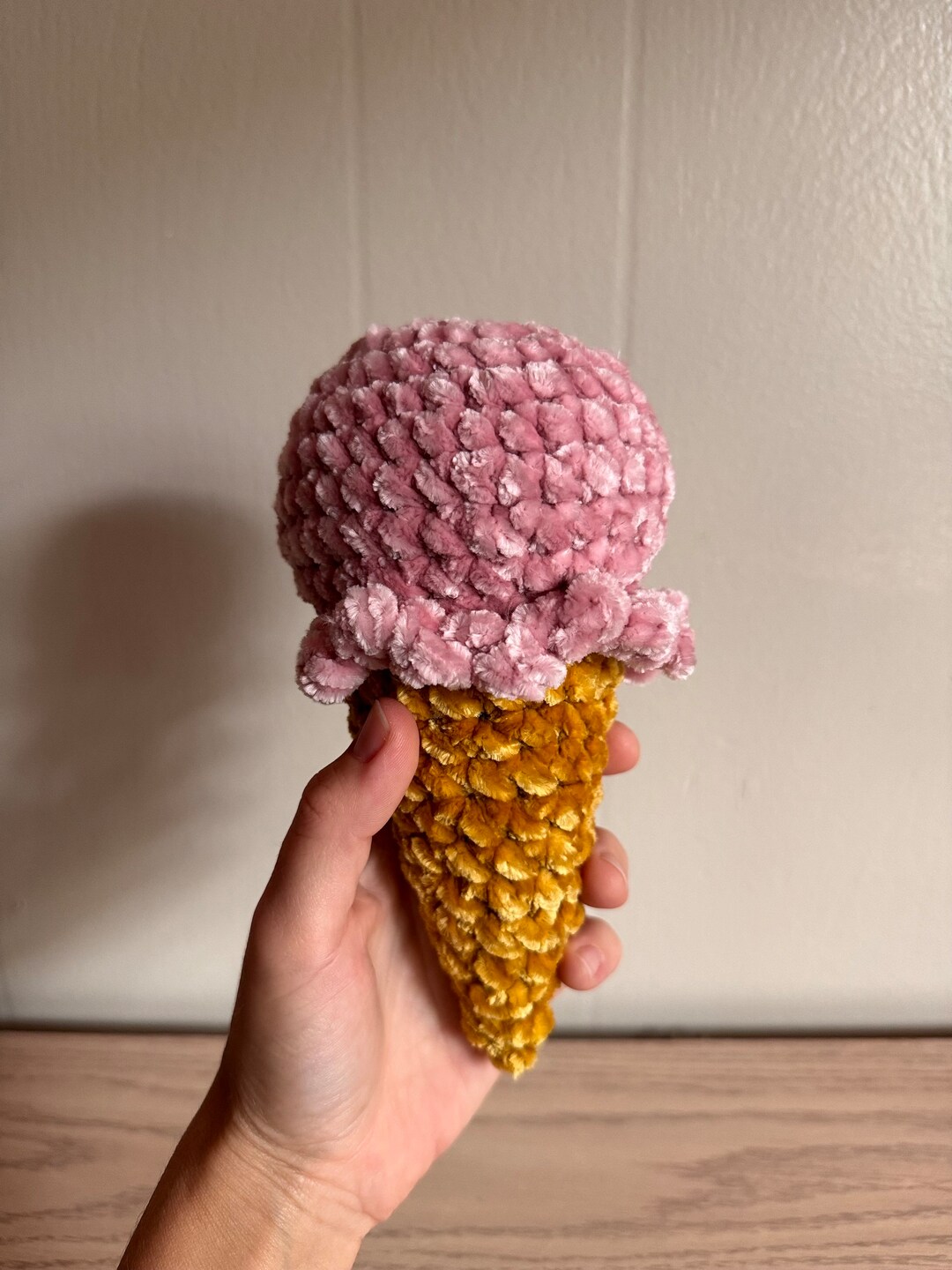 Ice Cream Plushie Crochet Stuffed Animal - Etsy