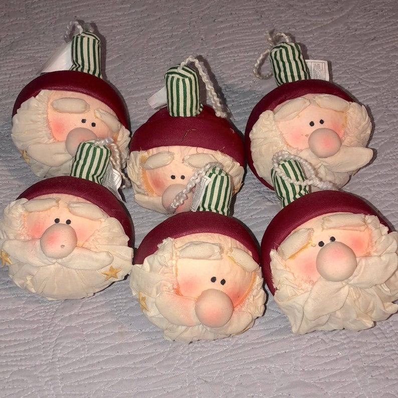 Set of 6 Santa Clause Christmas Ornaments Decorations - Etsy
