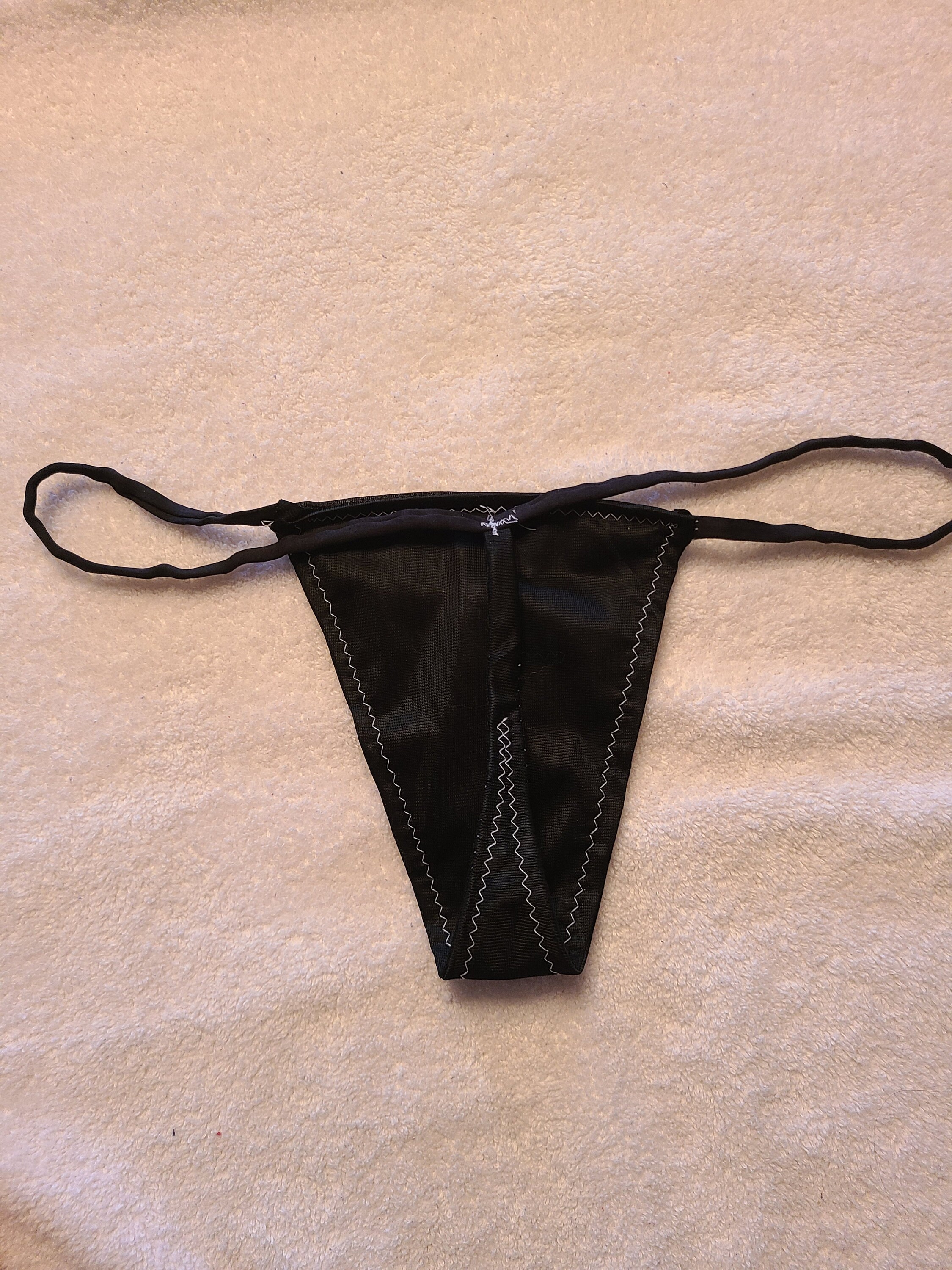 G-string Black Satin With Silver Sequines Star - Etsy