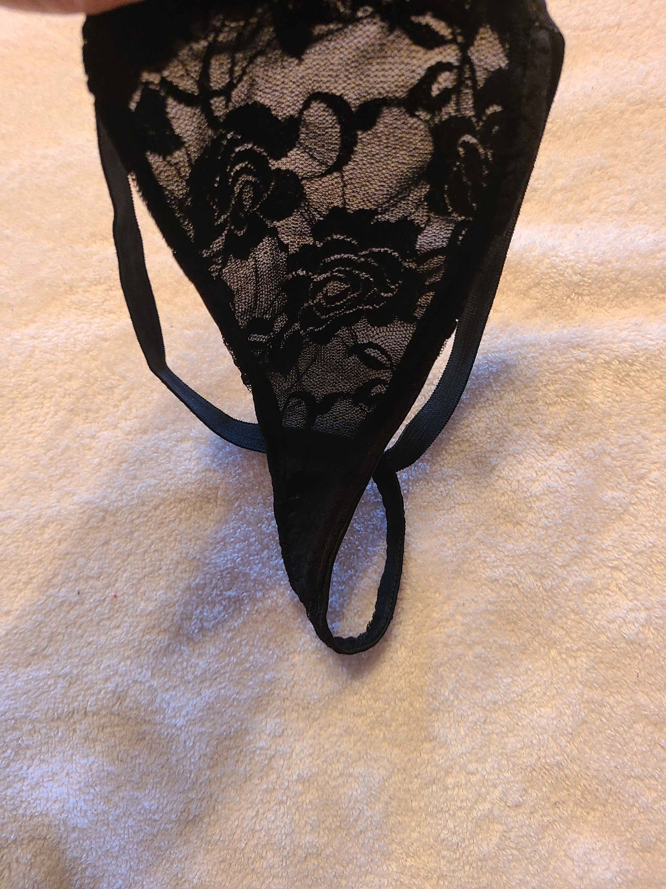 Lace & Satin Double Sided G-string - Etsy UK